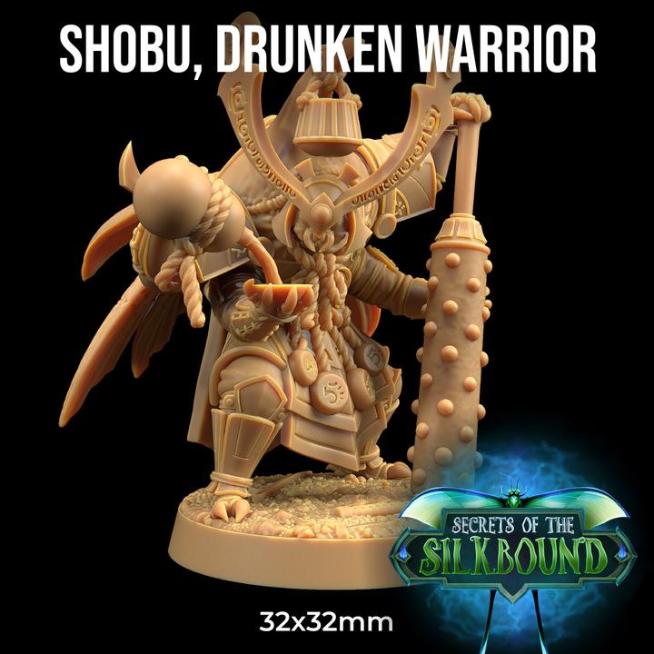 3D Printable Shobu, Drunken Warrior | PRESUPPORTED | Secrets of The ...