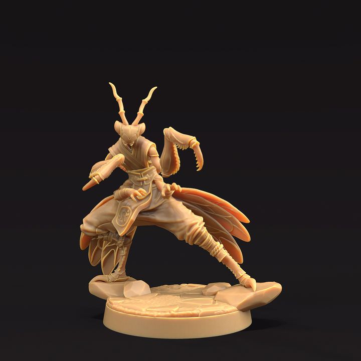 3D Printable Mantis Monks | PRESUPPORTED | Secrets of The Silkbound by ...
