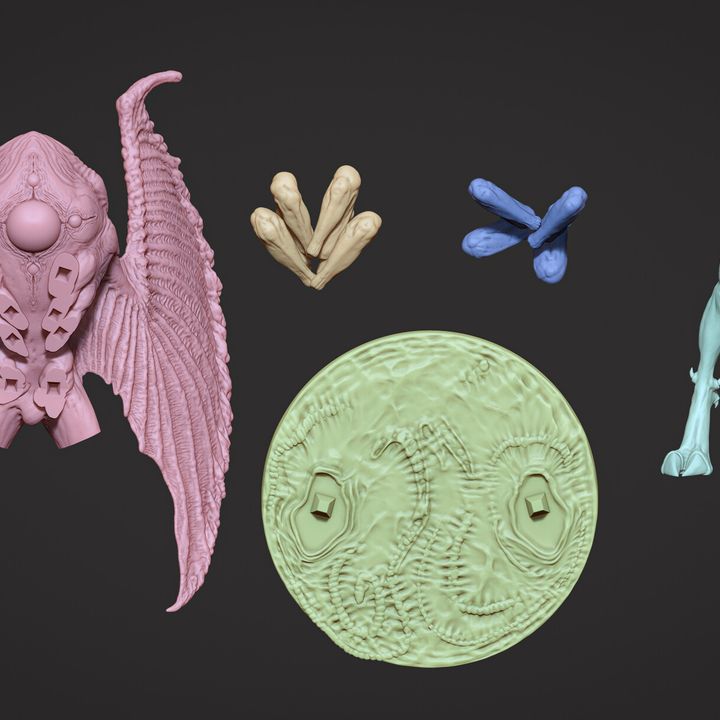 3D Printable Moth Beast 150mm 3D print model by Mothman-Studios