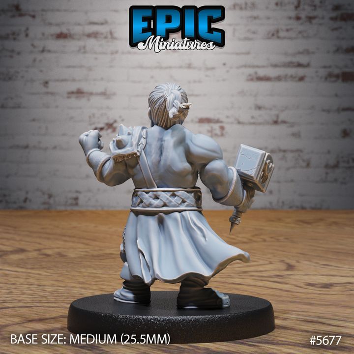 3D Printable Mighty Dwarf / Dwarfen Warrior / Halfling Mountain Guard ...