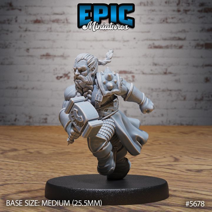 3D Printable Mighty Dwarf Set / Dwarfen Warrior / Halfling Mountain ...