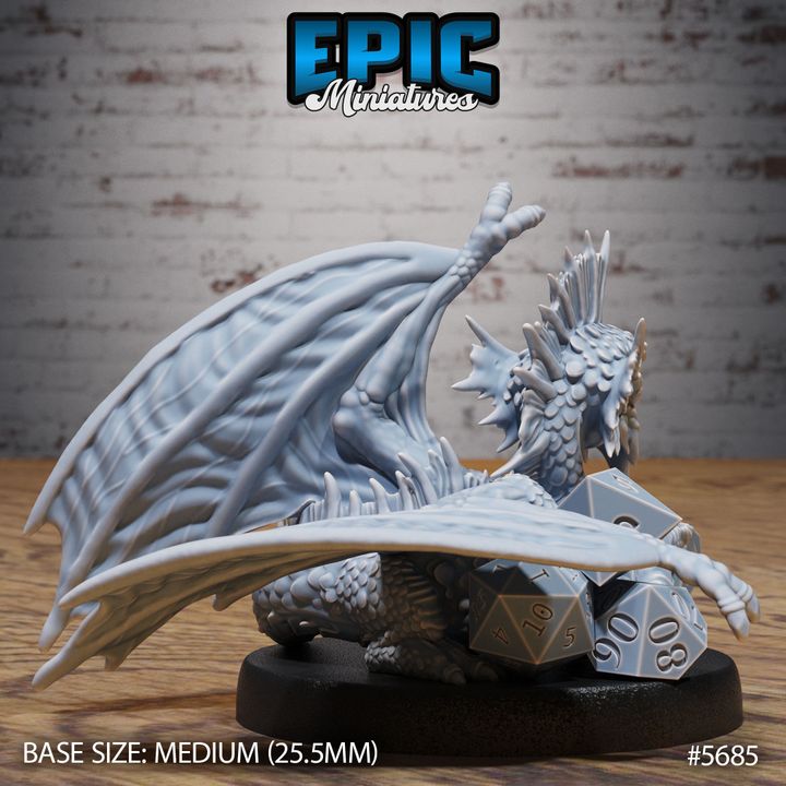 3D Printable Silver Dragon Wyrmling Playing / Drake Creature / Flying ...