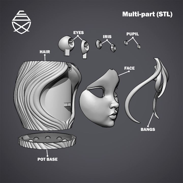 3D Printable Bloomy Pot by PipeCox