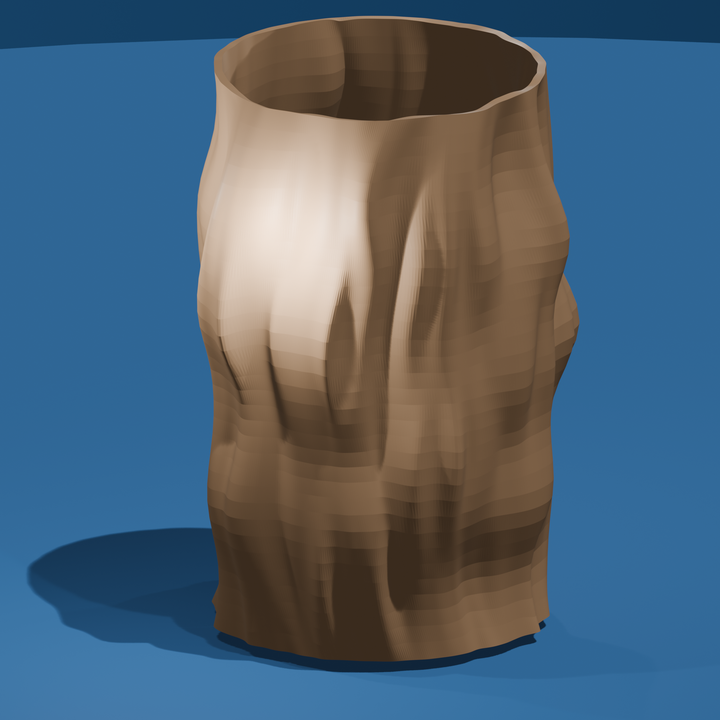 3D Printable Rippled Side Vase by Stanley