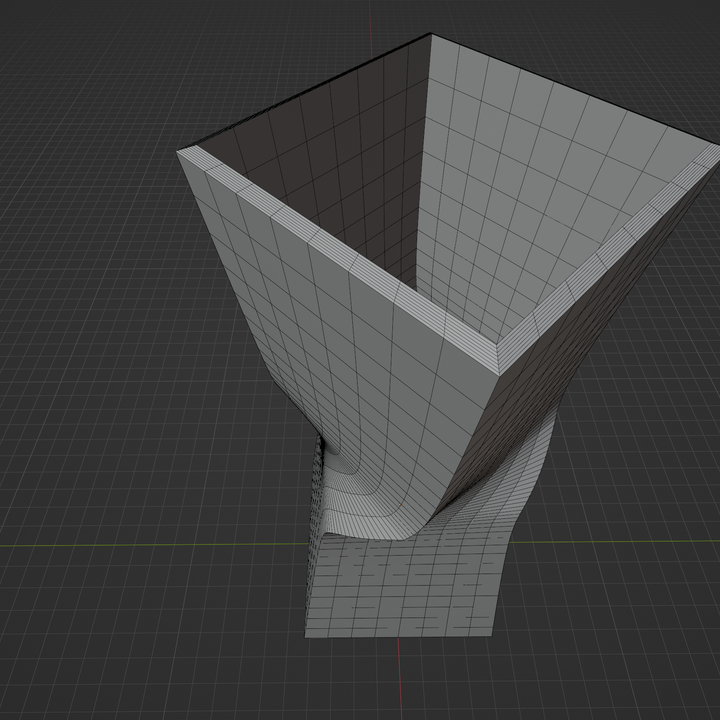 3D Printable Twisted Square Vase Modern Geometric 3D Print by Stanley