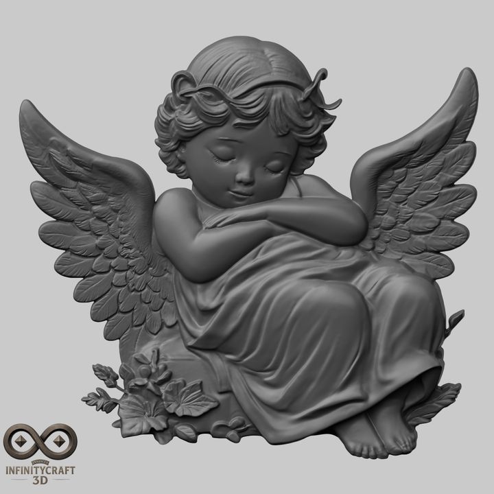 3D Printable Sleeping Angel STL file for 3d printing or CNC by ...