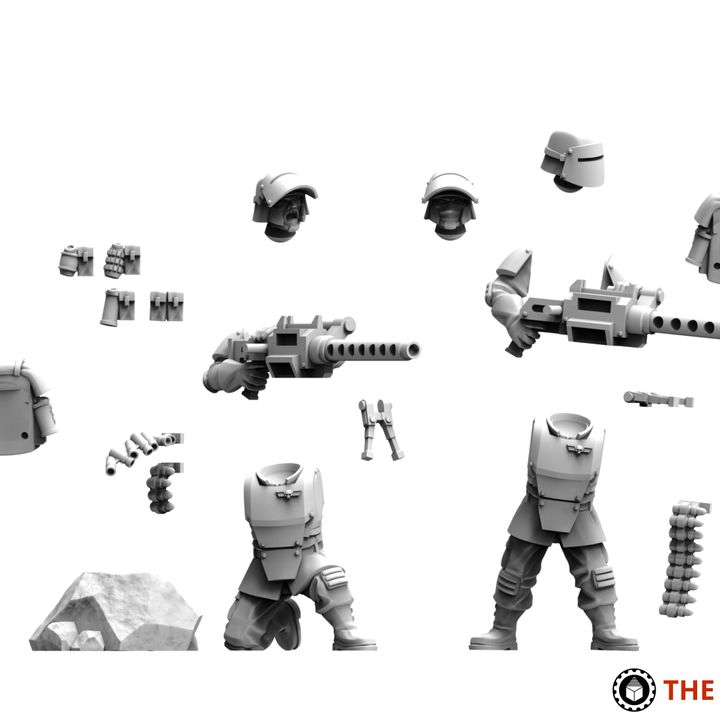 3D Printable Universal Guard - Heavy Stubber by The Makers Cult