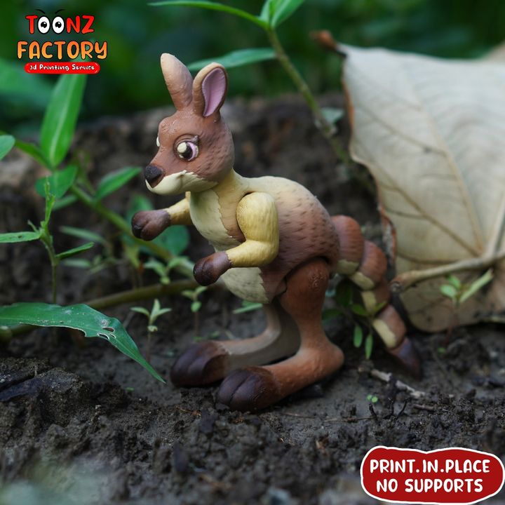 3D Printable Flexi Kangaroo by Toonz Factory