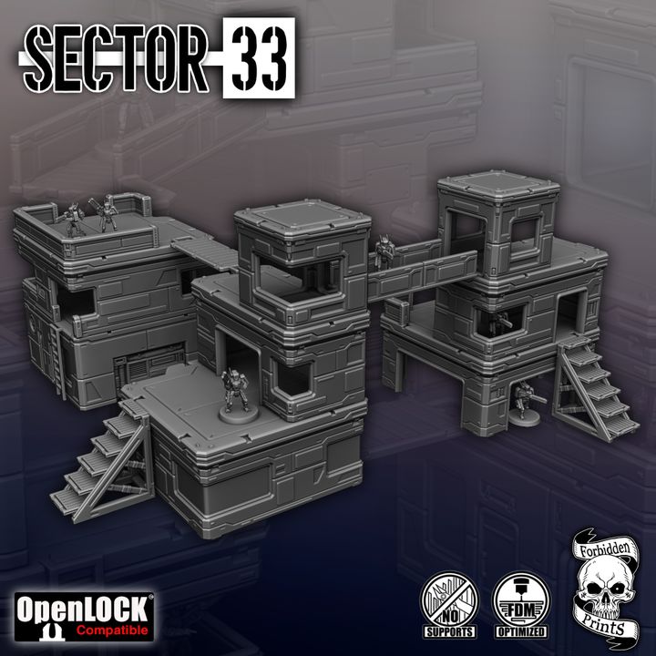 3D Printable SECTOR 33 by Forbidden Prints
