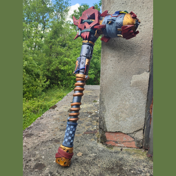 3D Printable Big BONK! Boom, Ork Battle Hammer, Full Scale Modular ...