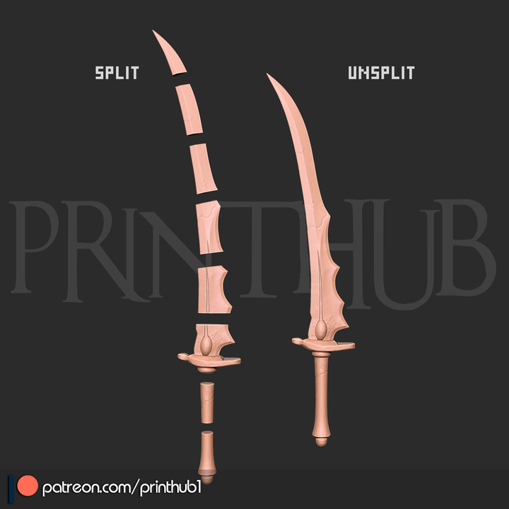 3D Printable Buraitou Sword Level 1 Fan Art | Cosplay Prop Stl File by Printhub