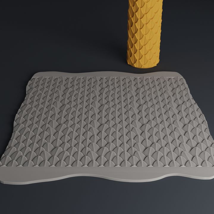 3D Printable DnD Texture Rollers – Scales and armor by 3Demon