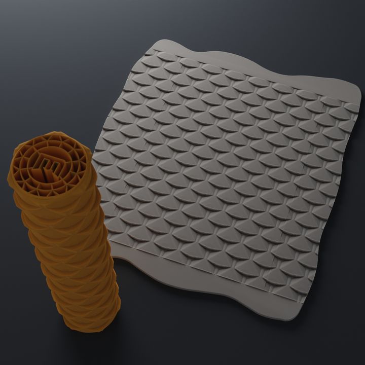 3D Printable DnD Texture Rollers – Scales and armor by 3Demon