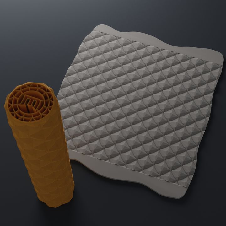 3D Printable DnD Texture Rollers – Scales and armor by 3Demon