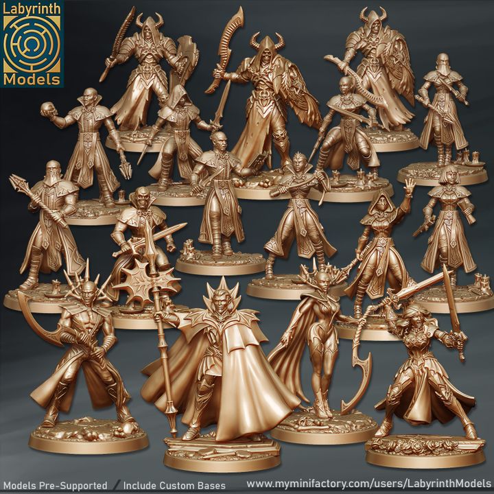 3D Printable Vampires Collection Vol. 3 - 32mm scale by Labyrinth Models