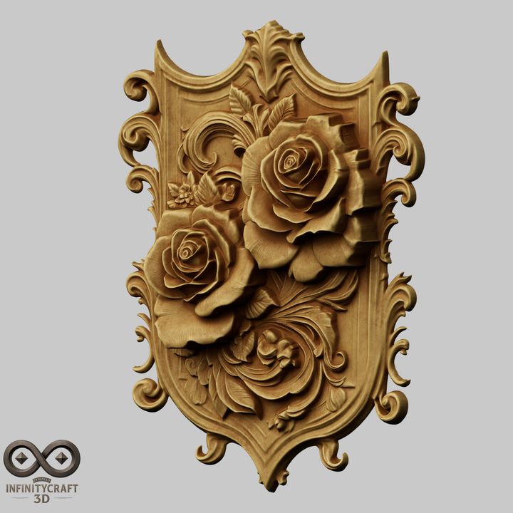 3D Printable Frame of Royal Roses STL file for 3d printing or CNC by ...