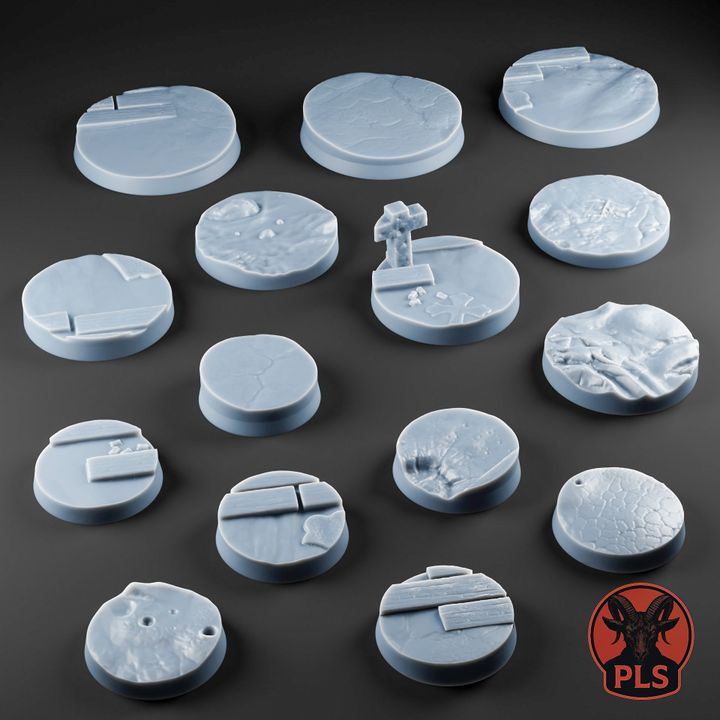 3D Printable Trench Crusade Themed Bases – 25mm, 32mm, 40mm (Set of 15 ...