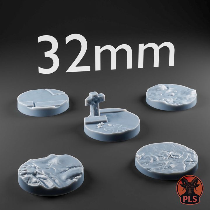 3D Printable Trench Crusade Themed Bases – 25mm, 32mm, 40mm (Set of 15 ...