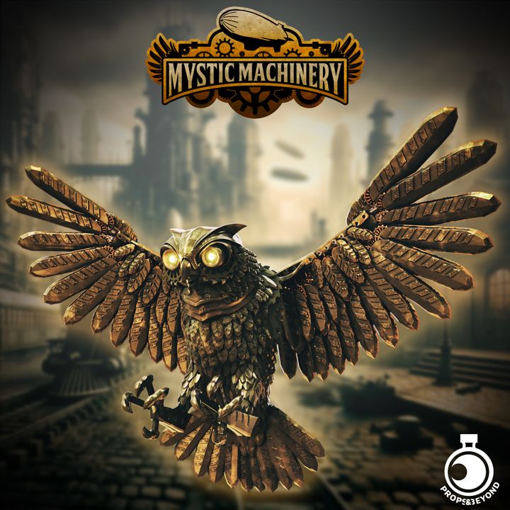 3D Printable Clockwork Owl by Props&Beyond