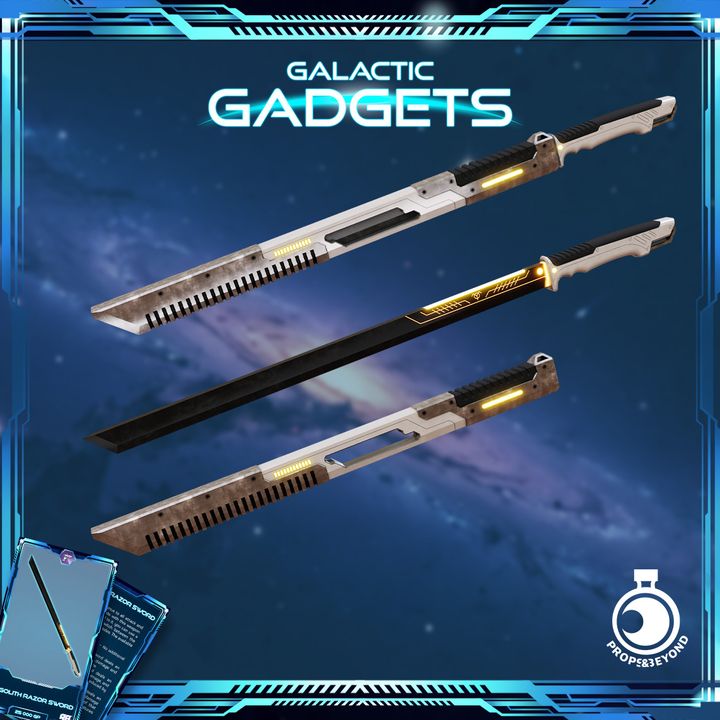 3D Printable Regolith Razor Sword by Props&Beyond