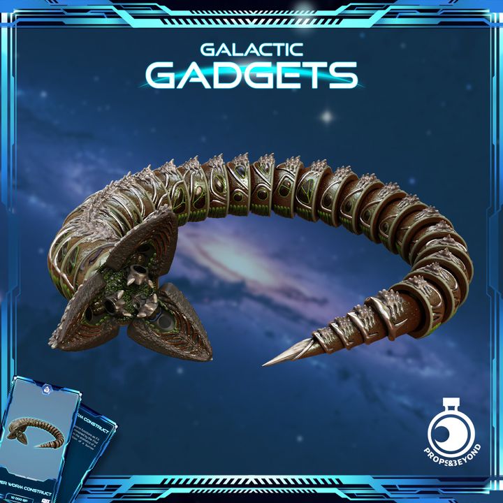 3D Printable Viper Worm Construct - Articulated Prop by Props&Beyond