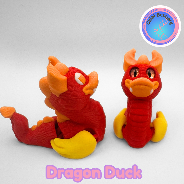 3D Printable Dragon Duck Flexi by ChibiBestiary