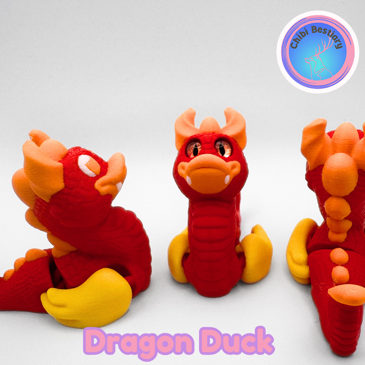 3D Printable Dragon Duck Flexi by ChibiBestiary