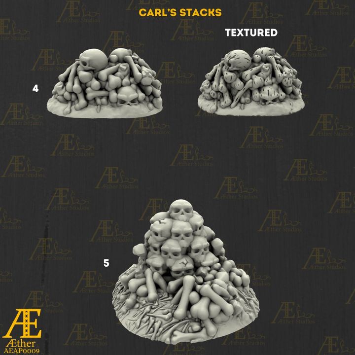 3D Printable AEAP0009 - Bone Stacks by Aether Studios