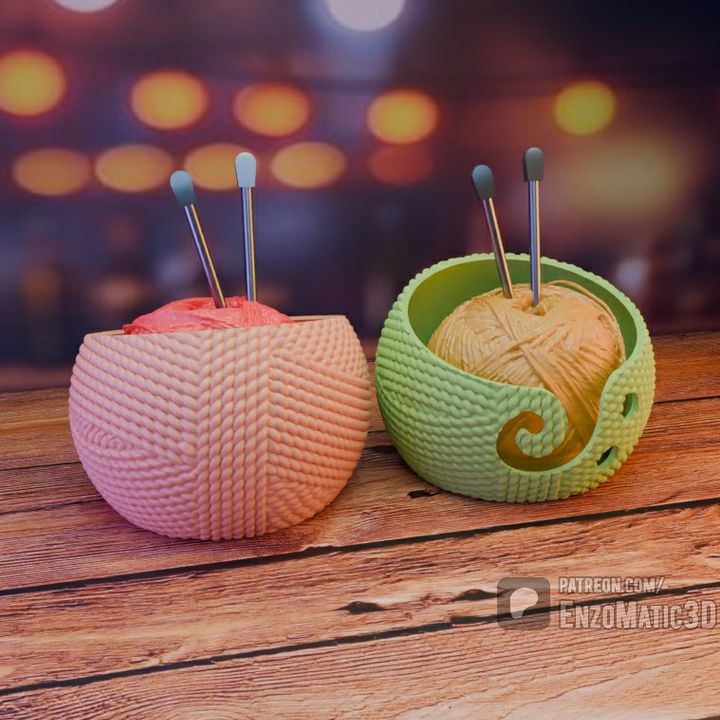 3D Printable bowl knitted - Crochet Yarn Bowl - STL by EnzoMatic3D