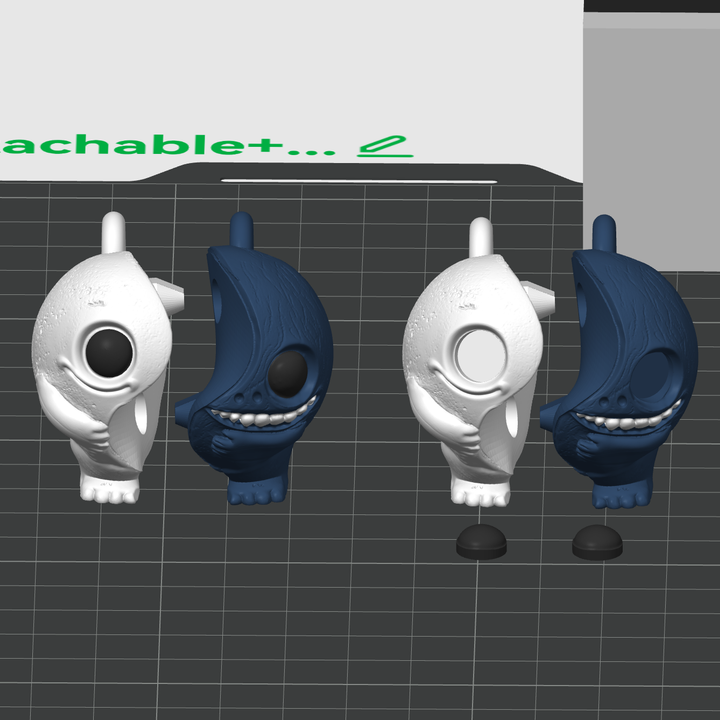 3D Printable YinYang Creature – Flexi Keychain & Magnet, No Supports 3D ...