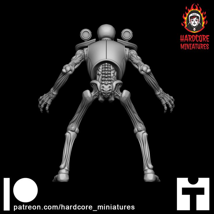 3D Printable Hell Skeleton Firing by Hardcore Miniatures