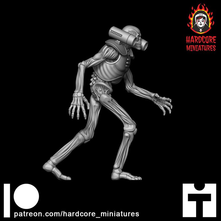 3D Printable Hell Skeleton Walking by Hardcore Miniatures