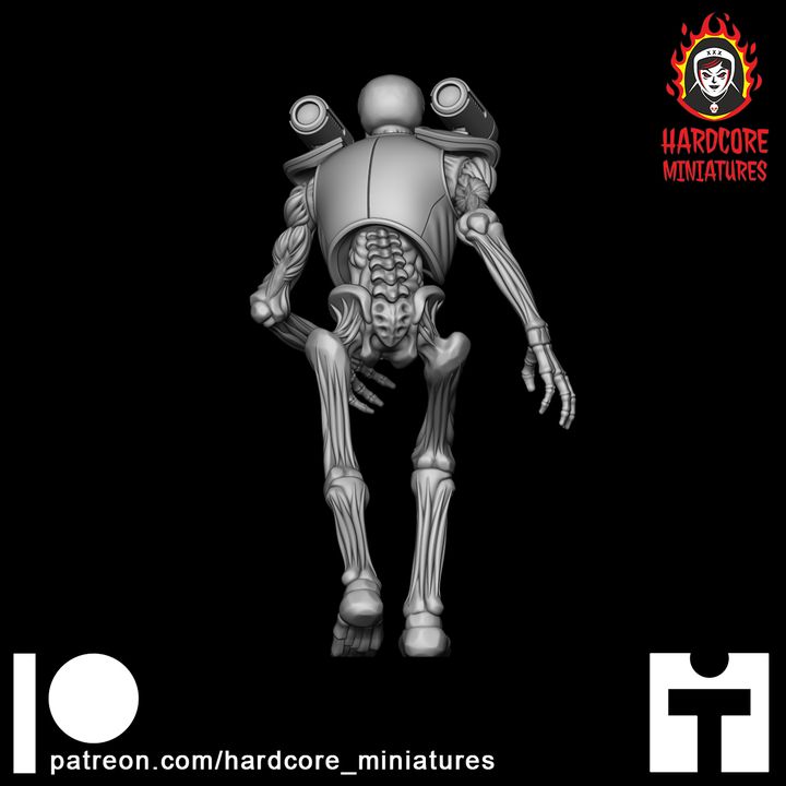 3D Printable Hell Skeleton Walking by Hardcore Miniatures