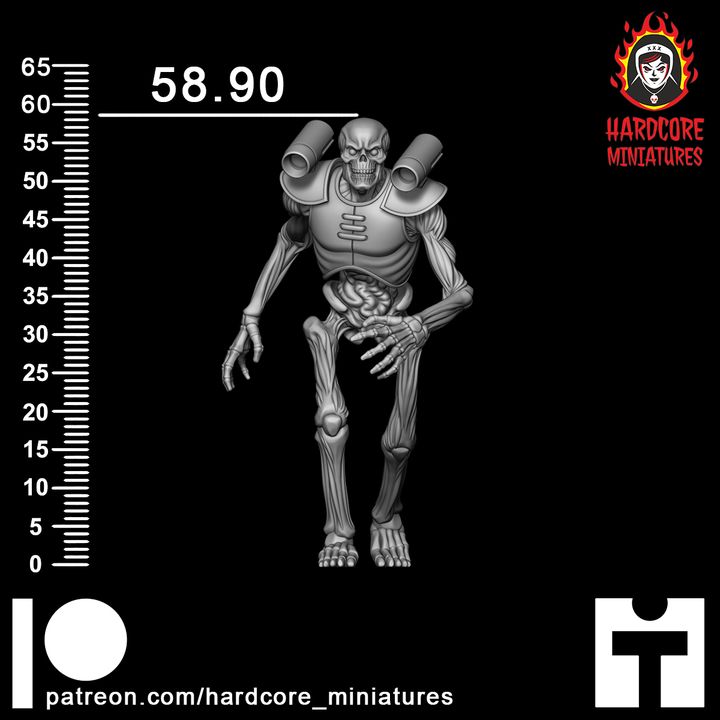 3D Printable Hell Skeleton Walking by Hardcore Miniatures