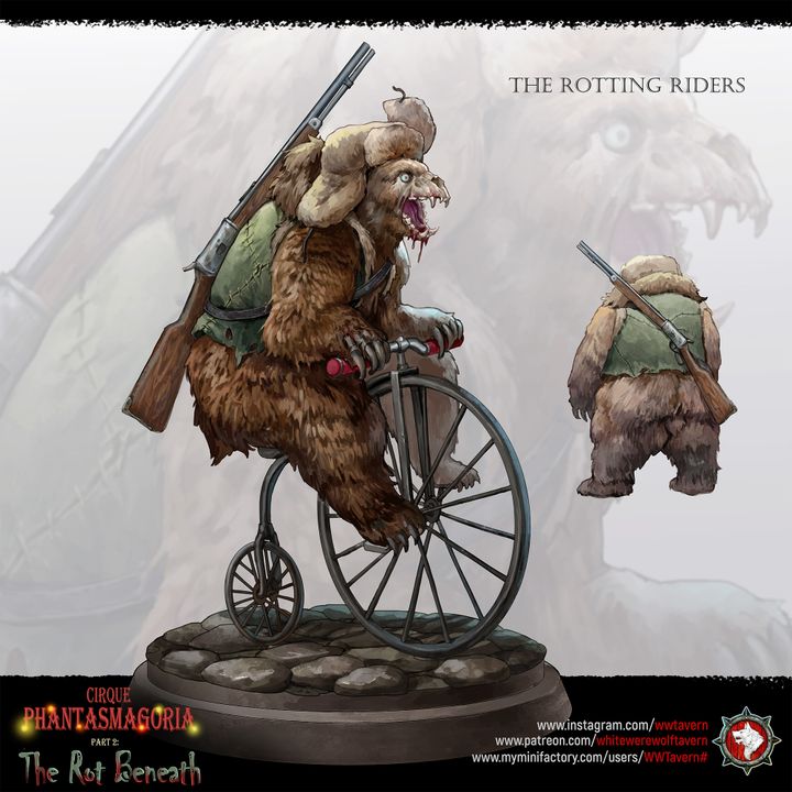 3D Printable The Rotting Riders - 32mm, 6 Pre-supported STLs + 5e Style ...