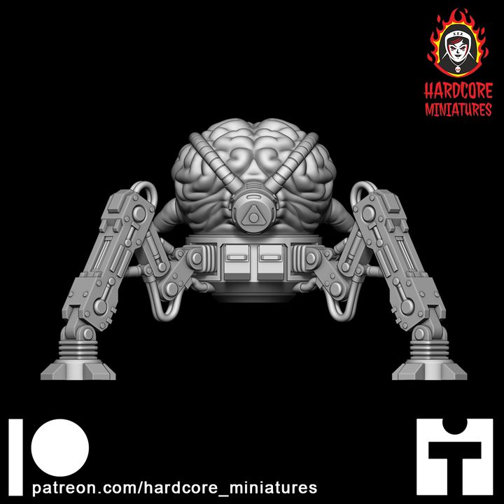3D Printable Master Brain Standing by Hardcore Miniatures