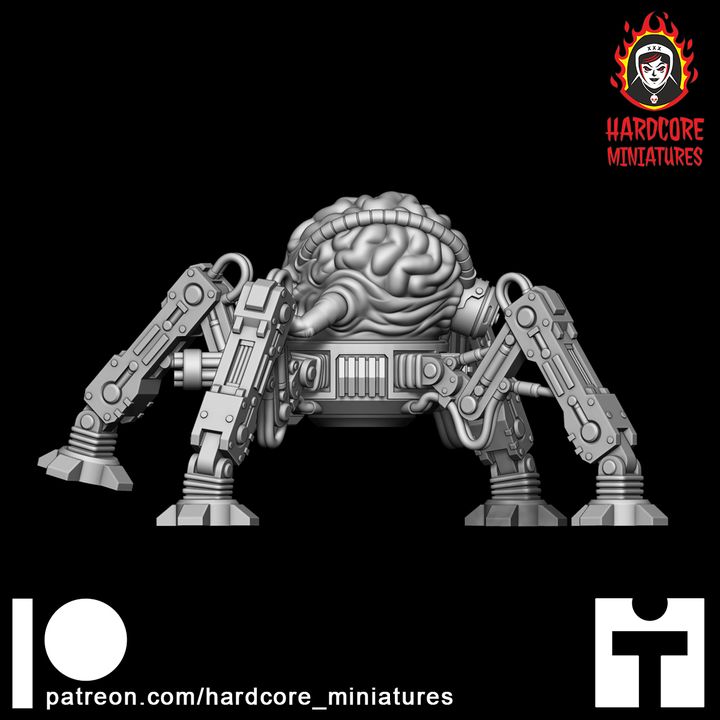 3D Printable Master Brain Walking by Hardcore Miniatures