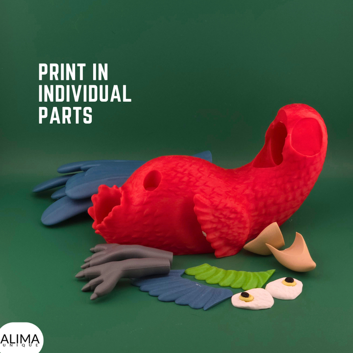 3D Printable Parrot Wine Holder / Print in individual Parts / Home ...