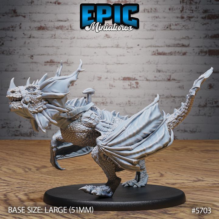 3D Printable Angry Wyvern Set / Dragon Serpent Hybrid / Mountain ...