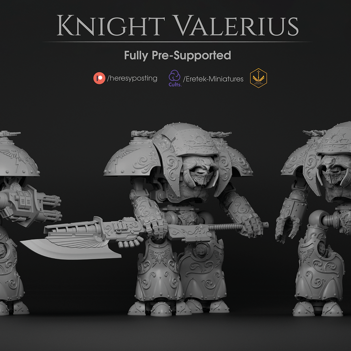 3D Printable Knight Valerius - Guardian Knight Building Kit by Eretek ...