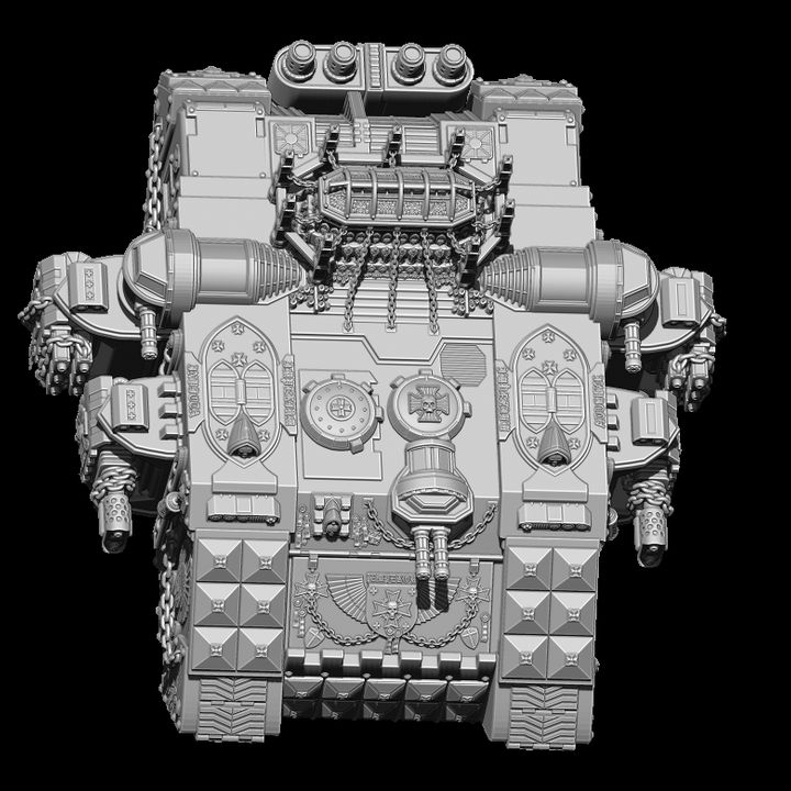 3D Printable Land Destroyer Champion - Relic War Tank by Eretek-Miniatures