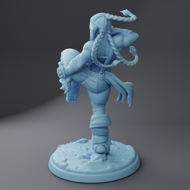 3D Printable Amber the Firbolg Monk by Twin Goddess Miniatures