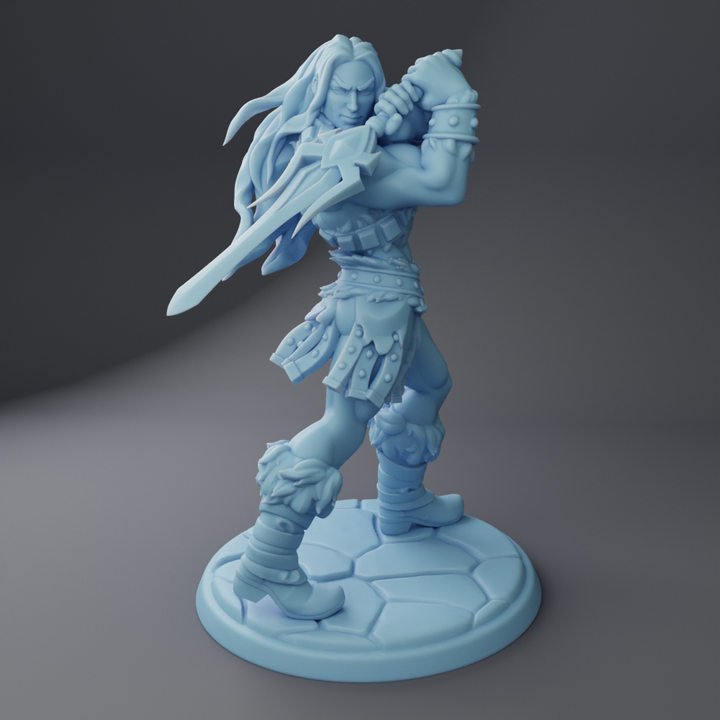 3D Printable Himbro the Barbarian by Twin Goddess Miniatures