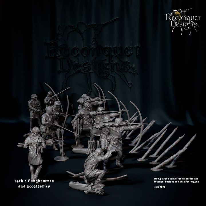 3D Printable 14th century Longbowmen by Reconquer Designs
