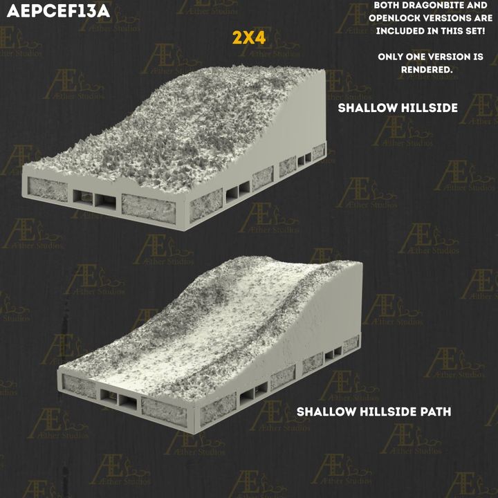 3D Printable AEPCEF13A - Peaceful Shallow Hillside by Aether Studios