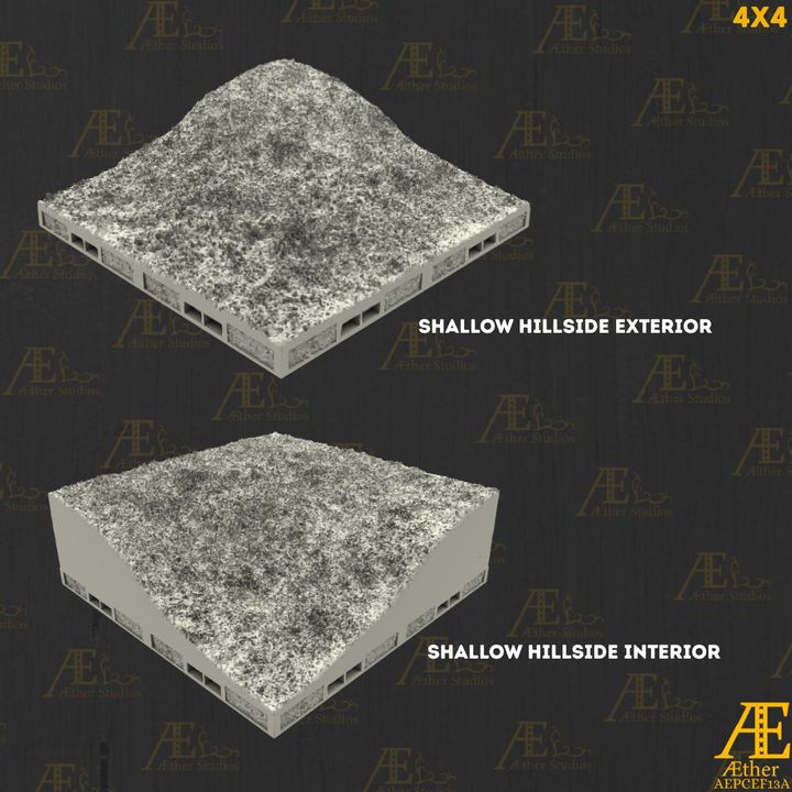 3D Printable AEPCEF13A - Peaceful Shallow Hillside by Aether Studios