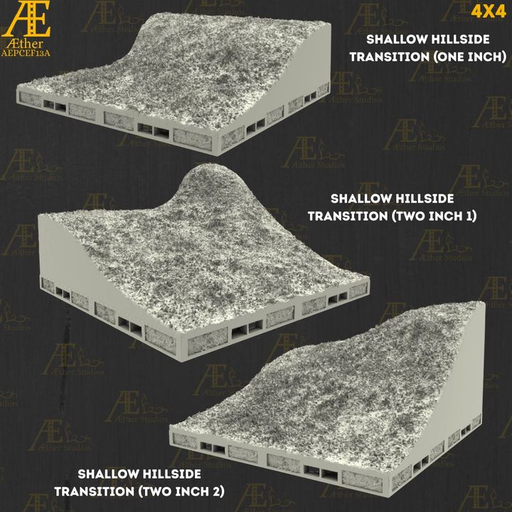 3D Printable AEPCEF13A - Peaceful Shallow Hillside by Aether Studios