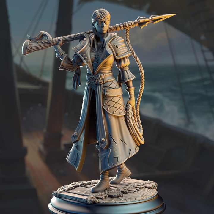 3D Printable Pirate Harpoon Marksman - Fiona “Dead-Eye” Stuttgart by DM ...