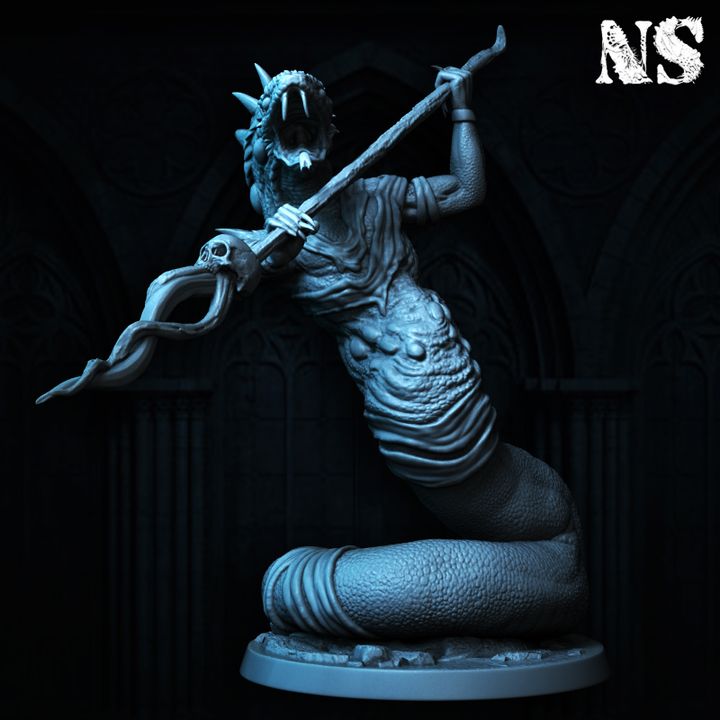 3D Printable Serpent People x4 by NS Miniatures
