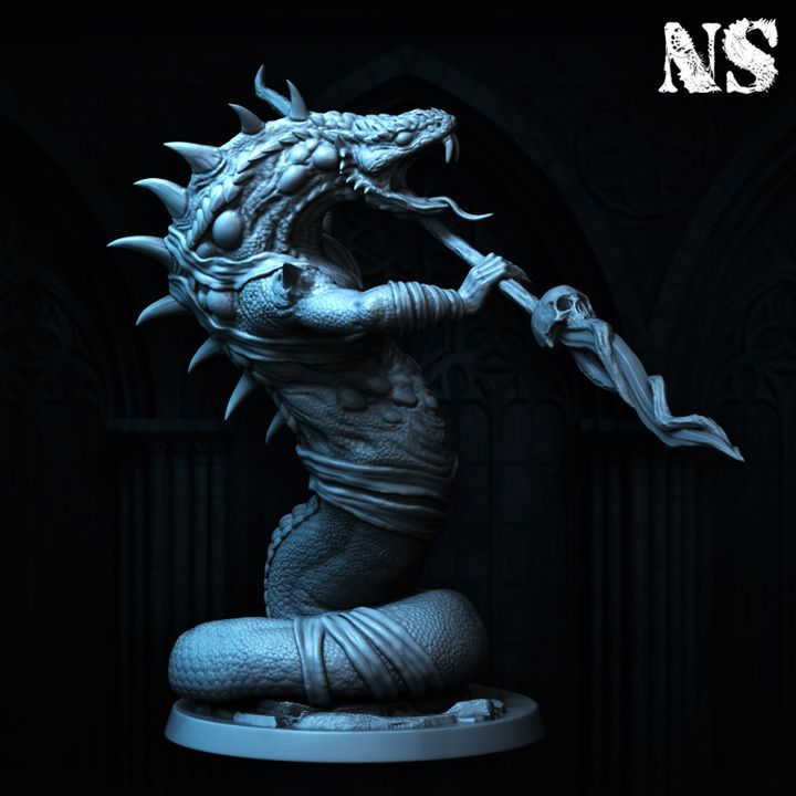 3D Printable Serpent People x4 by NS Miniatures
